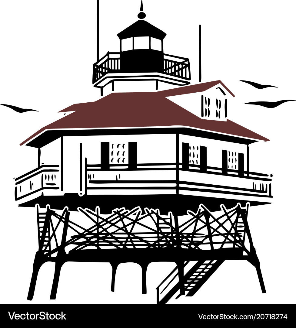 Lighthouse drawing Royalty Free Vector Image - VectorStock