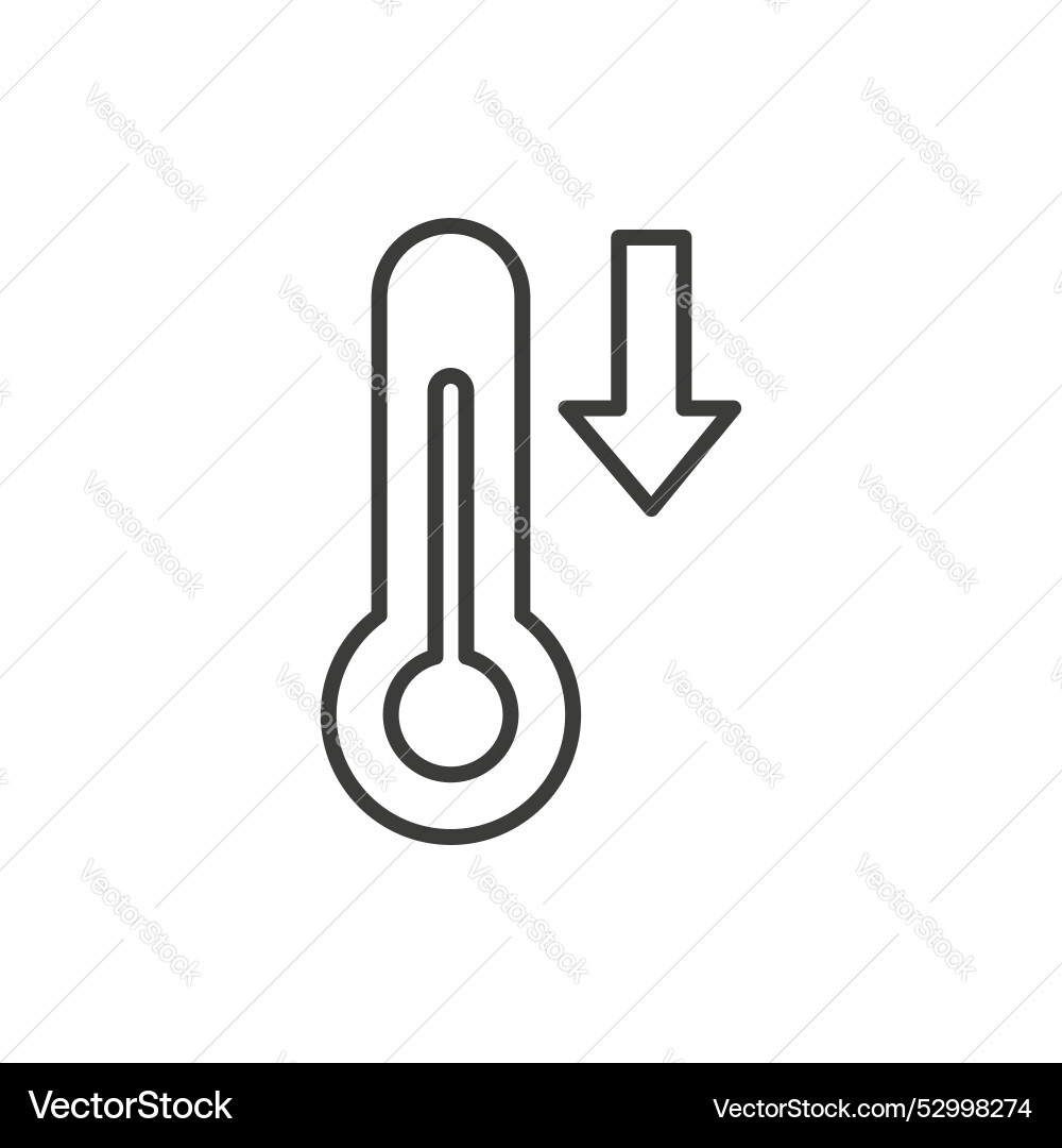 Low temperature icon set or down Royalty Free Vector Image