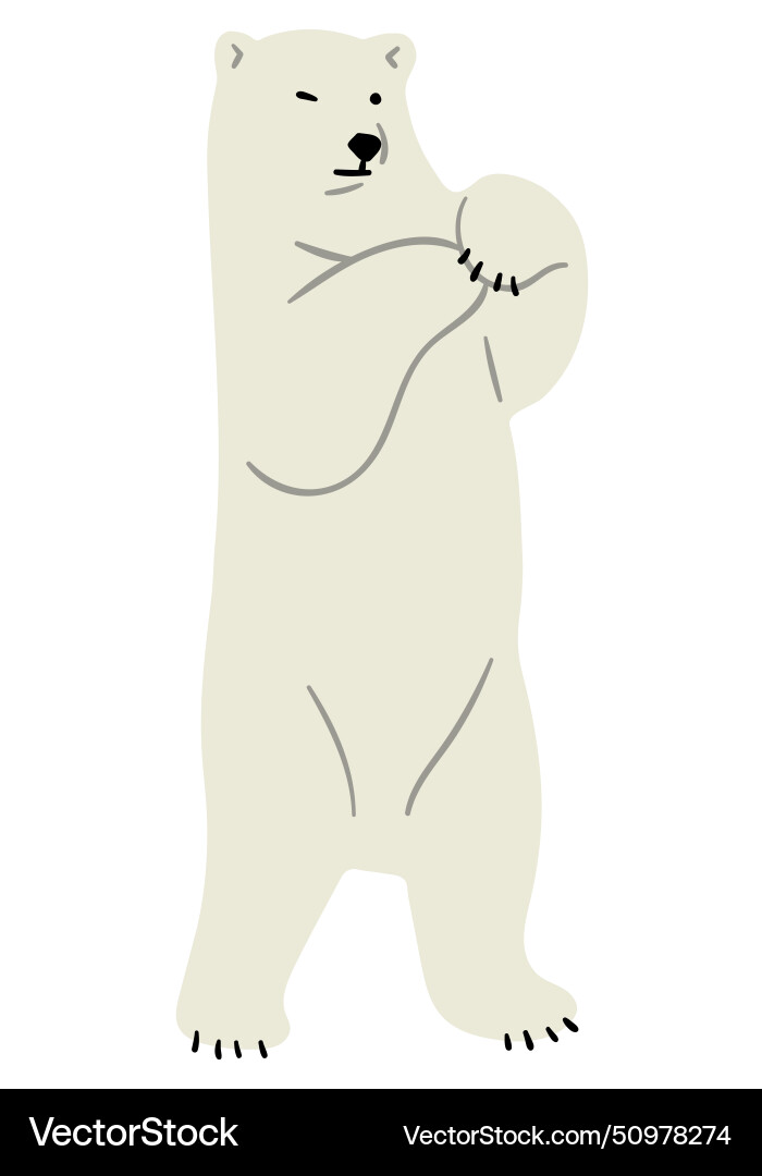 Polar bear single 3 Royalty Free Vector Image - VectorStock