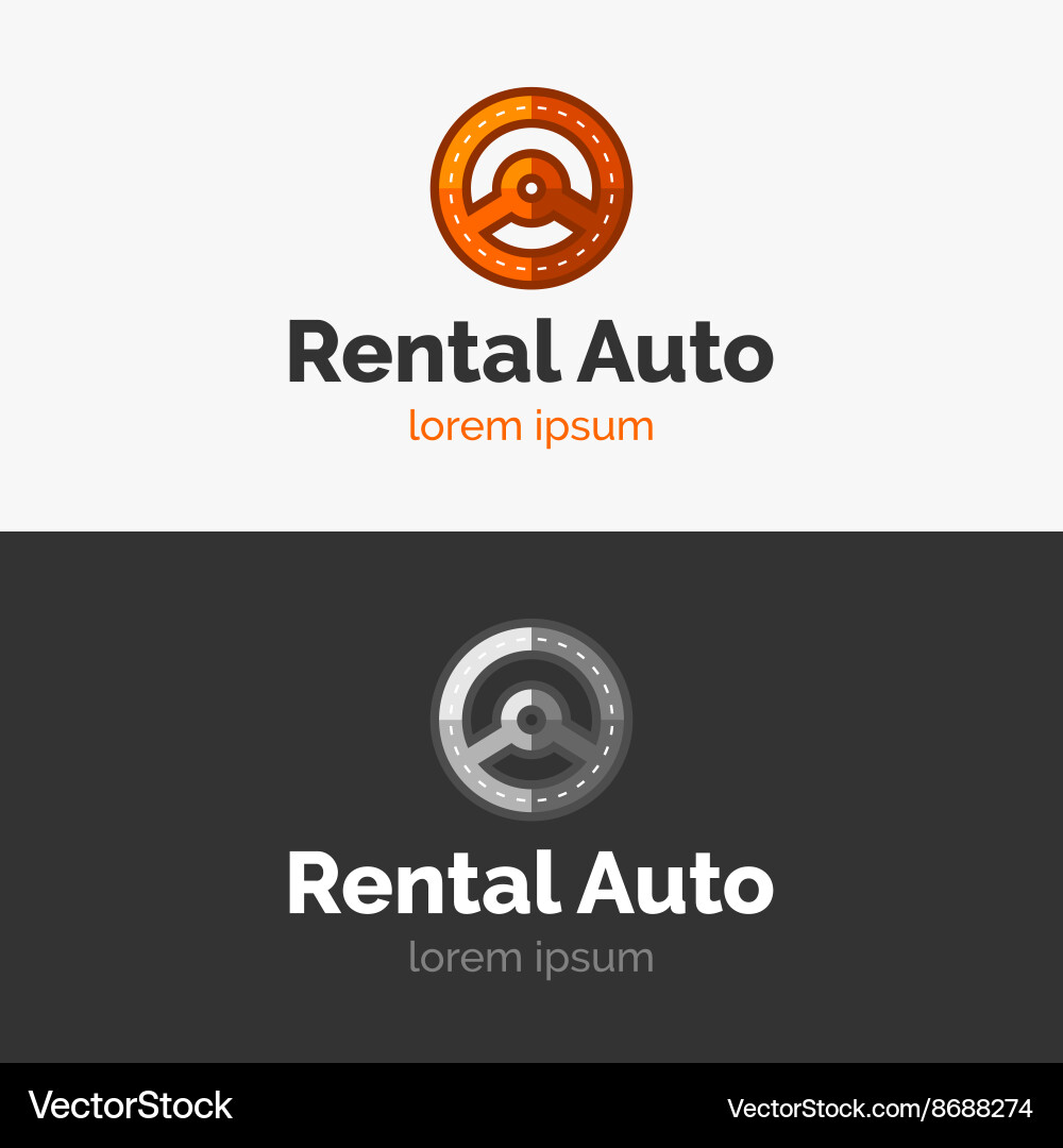 Rental auto logo Royalty Free Vector Image - VectorStock