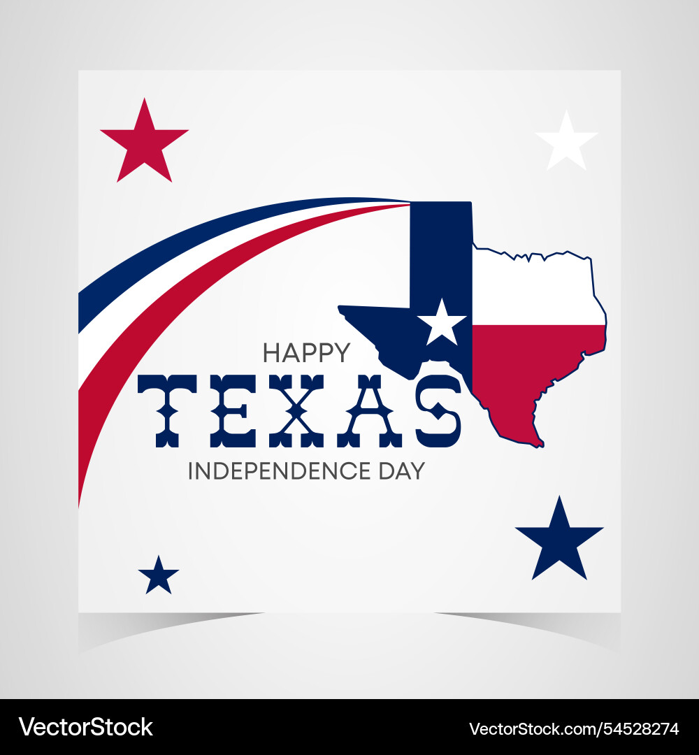 Texas independence day banner happy Royalty Free Vector