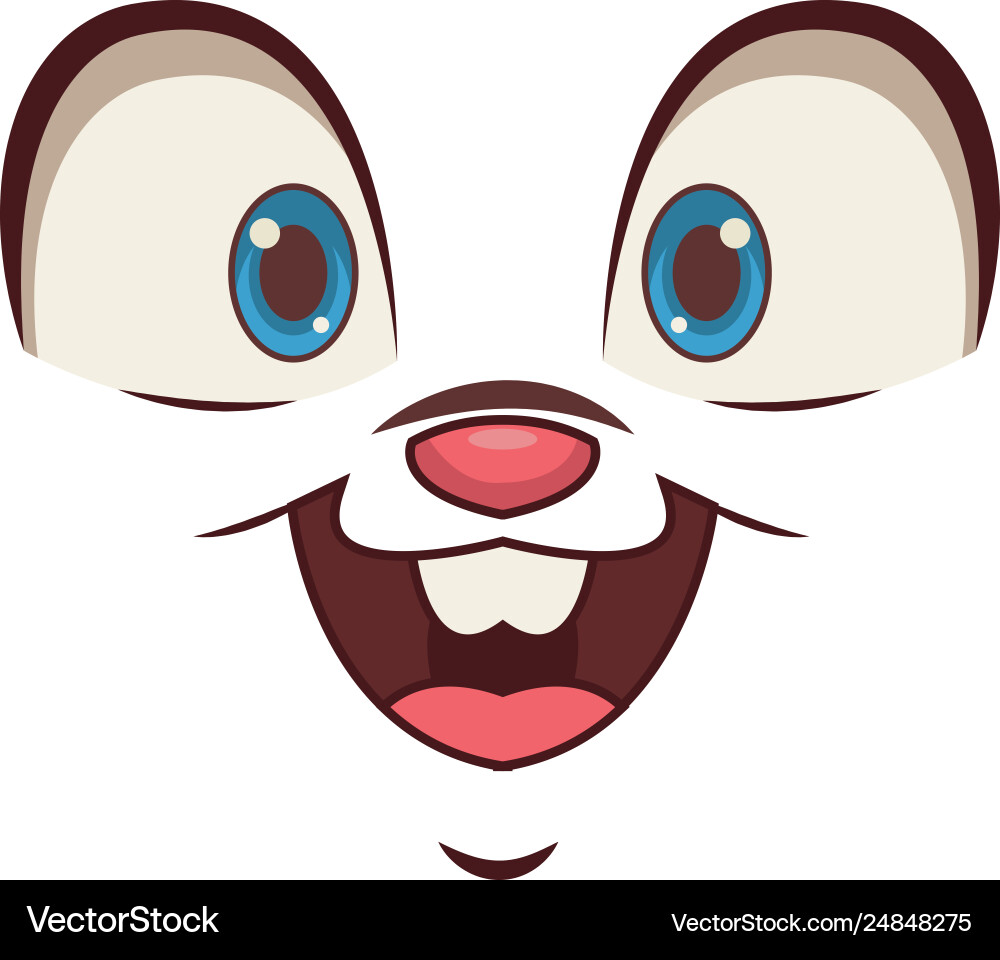 Bunny face emoji Royalty Free Vector Image - VectorStock