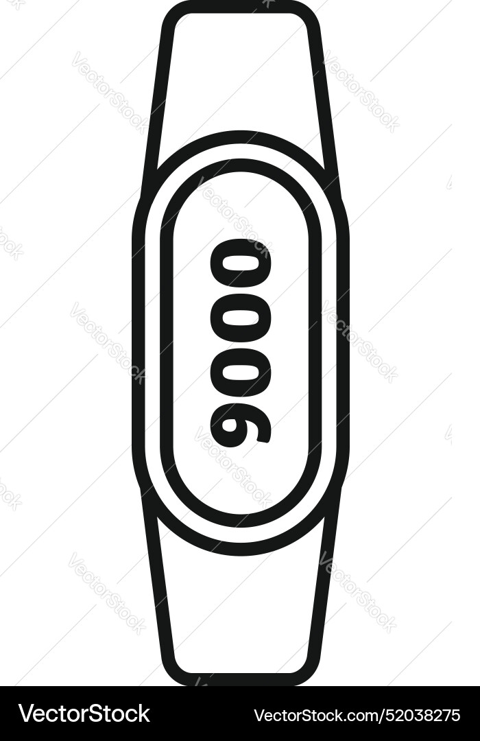 Fitness tracker showing steps walking icon outline