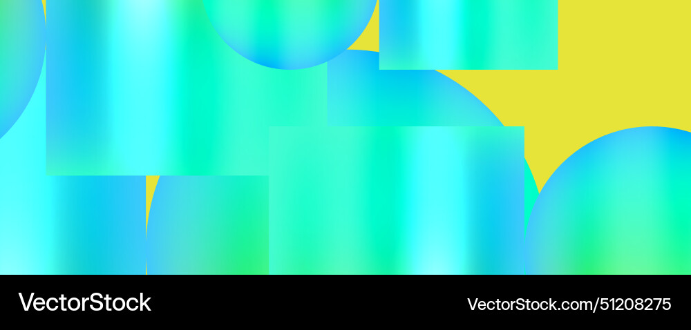 Neon color abstract geometric shapes background Vector Image