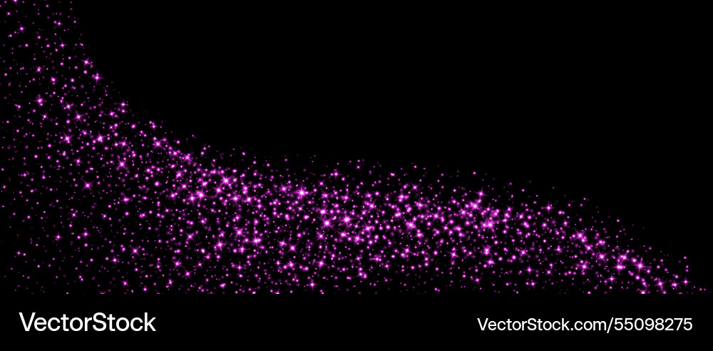 Pink stars and sparkles magic star dust Royalty Free Vector