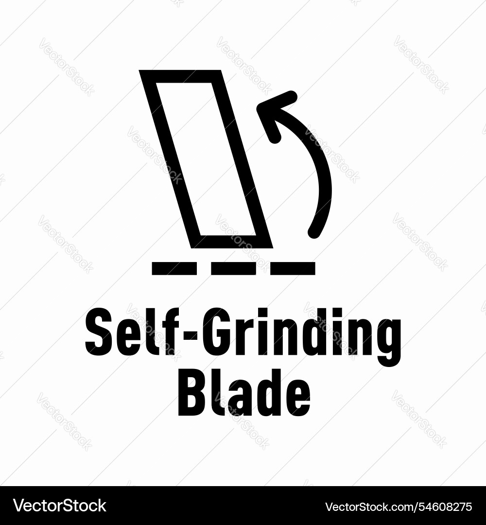 Self grinding blade information sign Royalty Free Vector