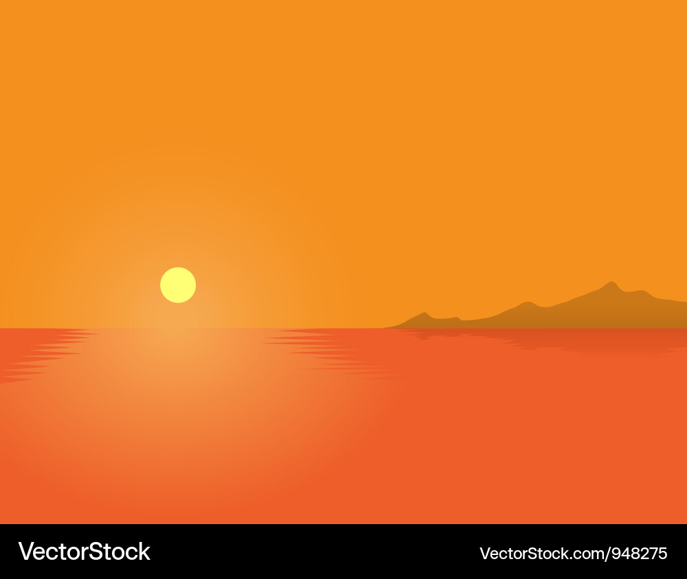 Summer sunset Royalty Free Vector Image - VectorStock