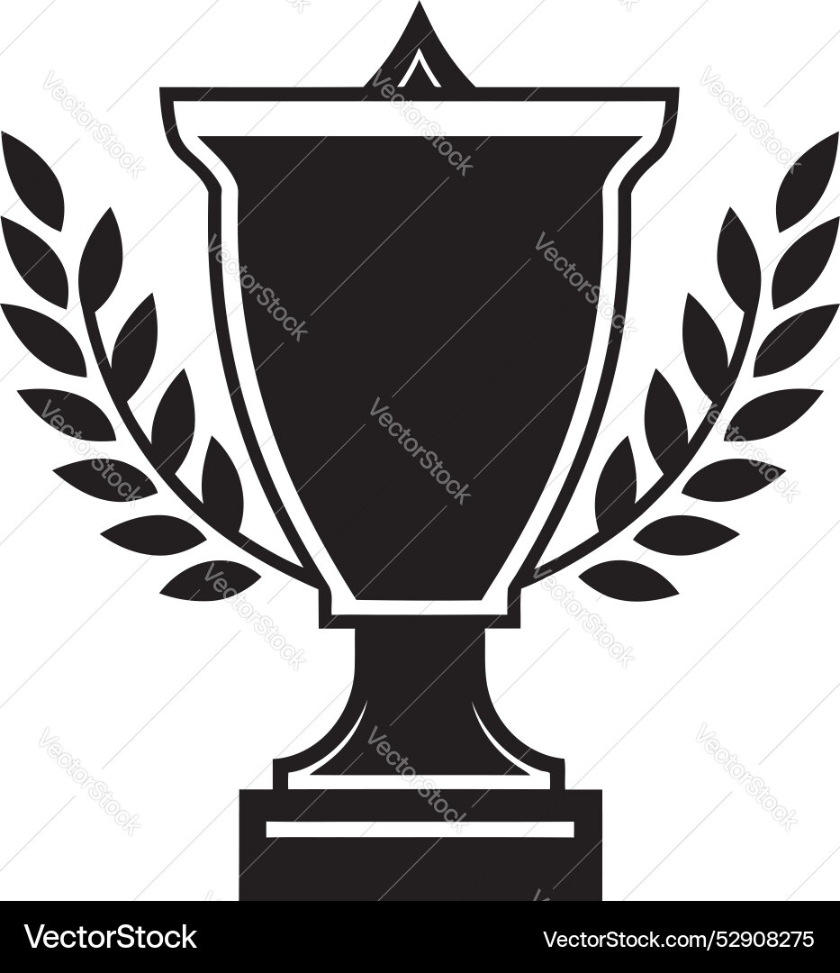 Timeless champions majesty modern trophy emblem Vector Image