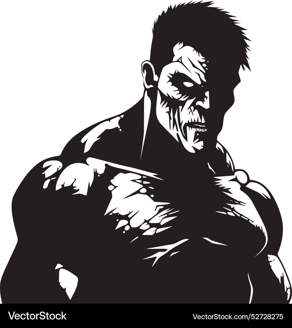 Undead muscular revolution zombies Royalty Free Vector Image