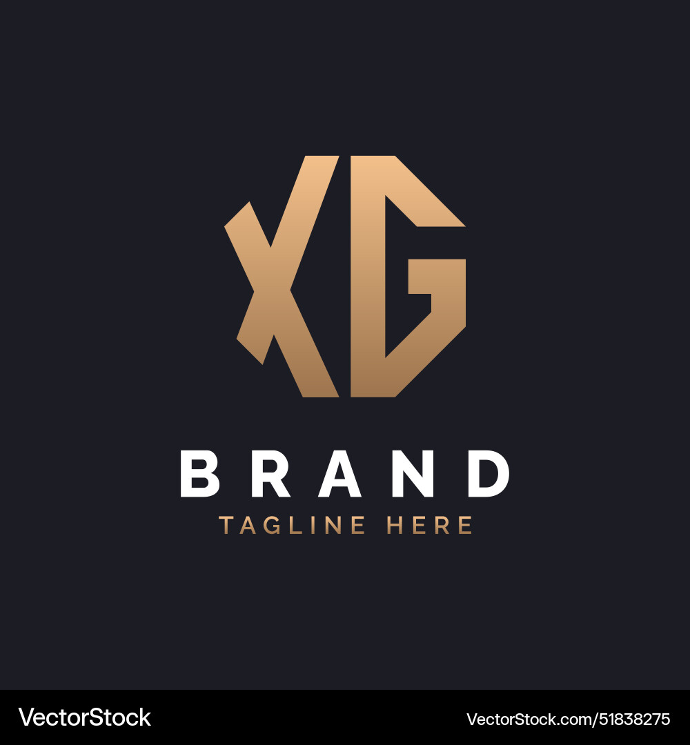 Xg logo design modern minimal elegant and luxury Vector Image