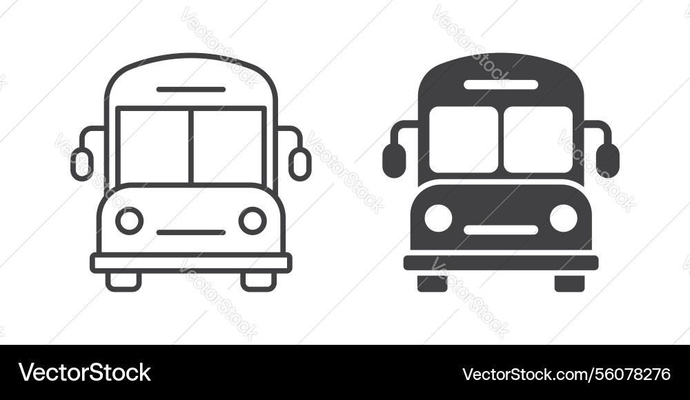 Bus icon in flat style autobus on isolated Vector Image