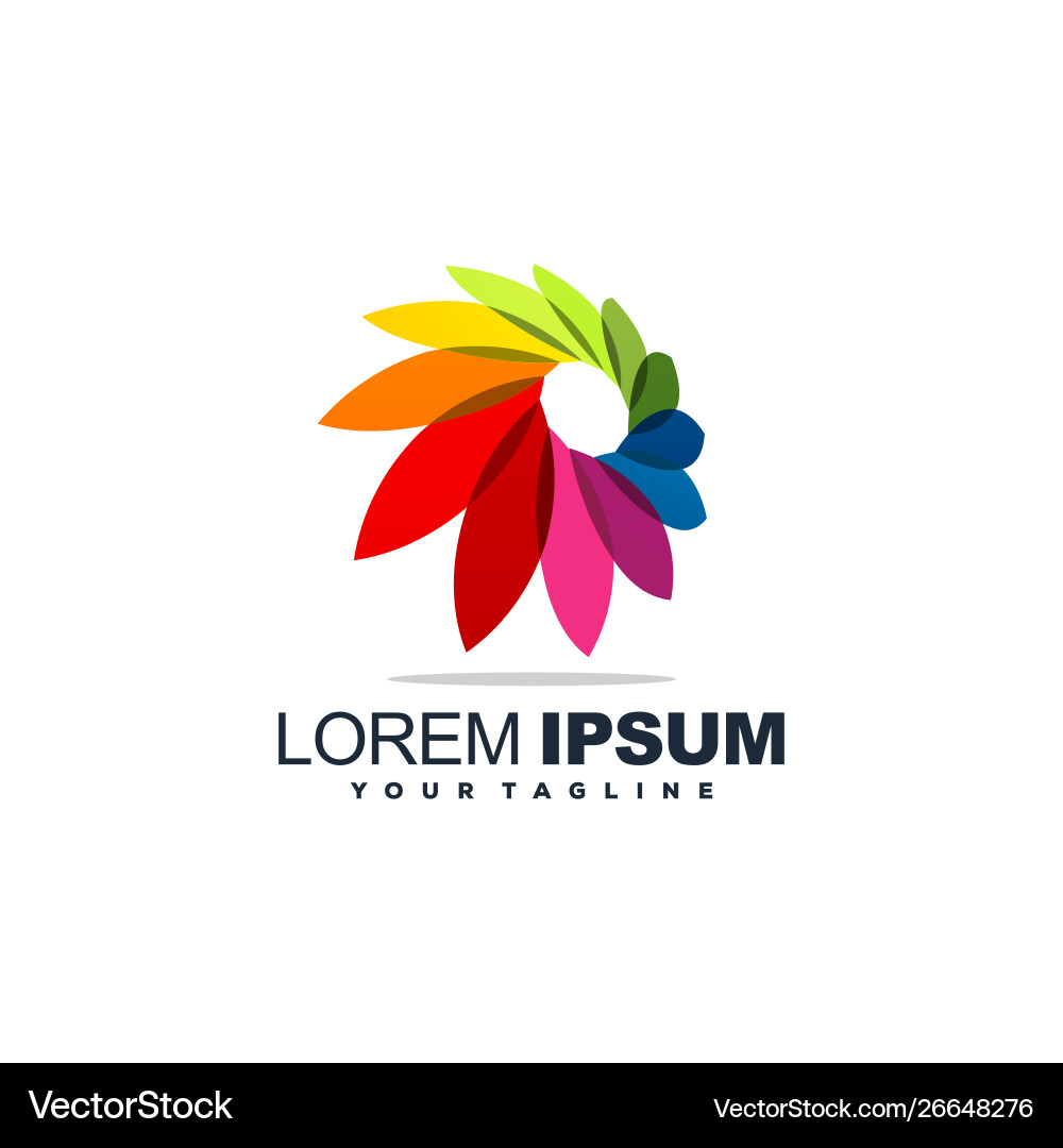 Color full abstract logo design Royalty Free Vector Image