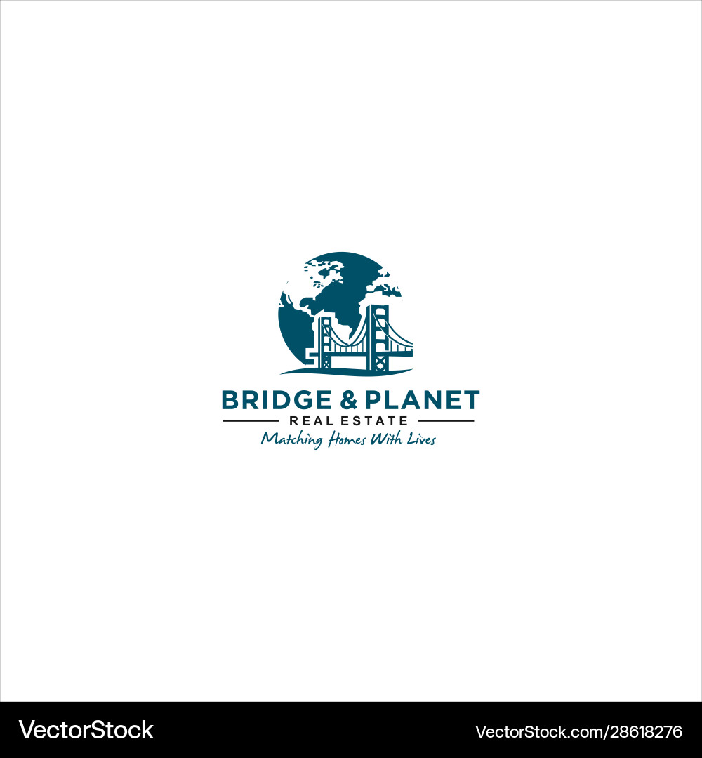 Golden gate bridge logo template design Royalty Free Vector