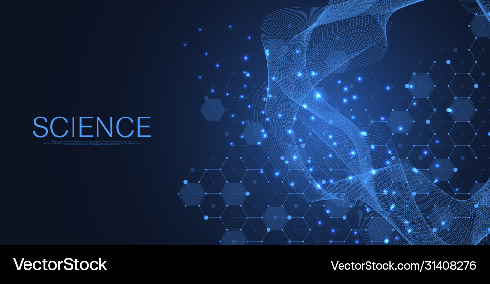 Molecular structure background science template Vector Image