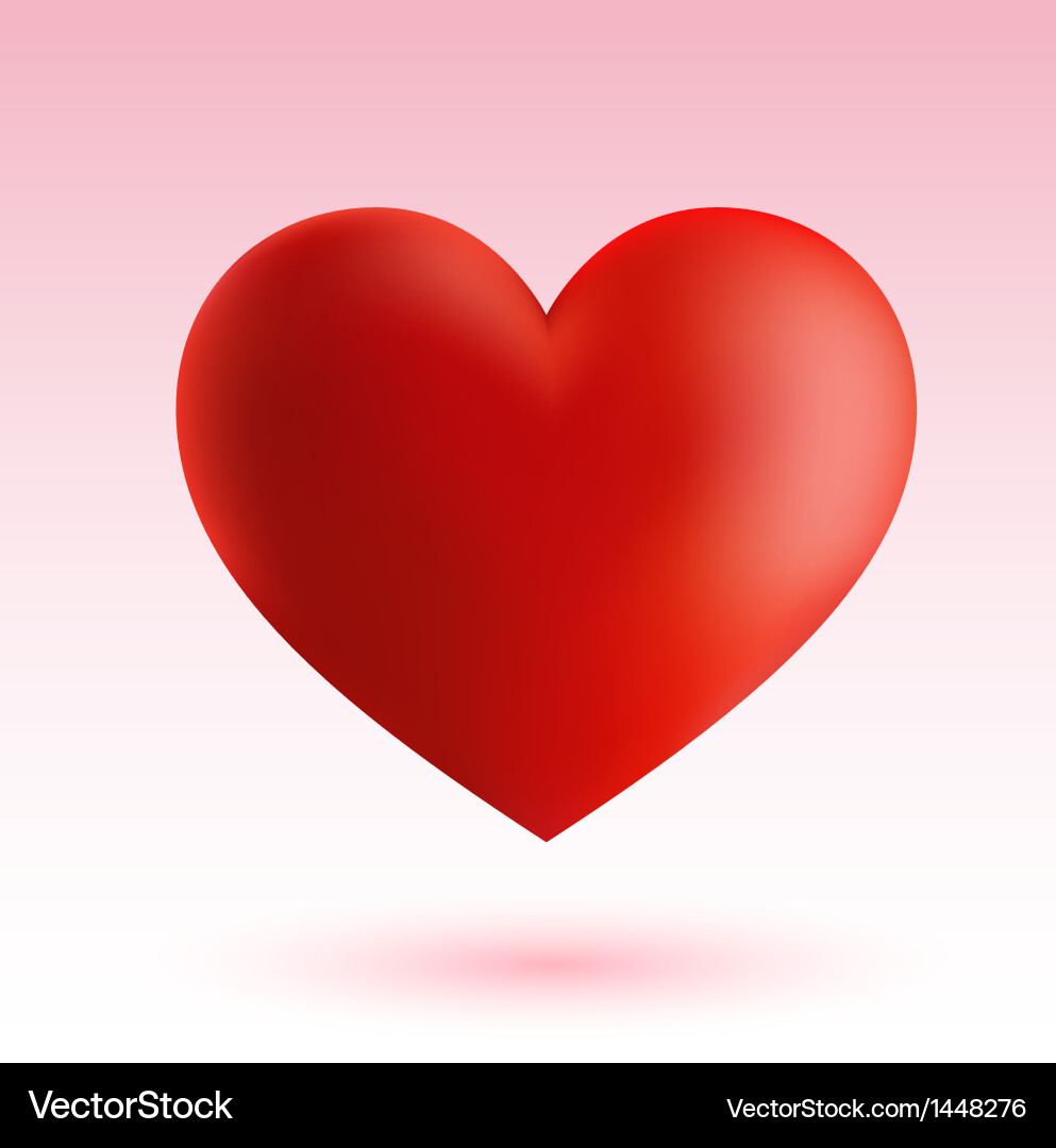 Red heart Royalty Free Vector Image - VectorStock
