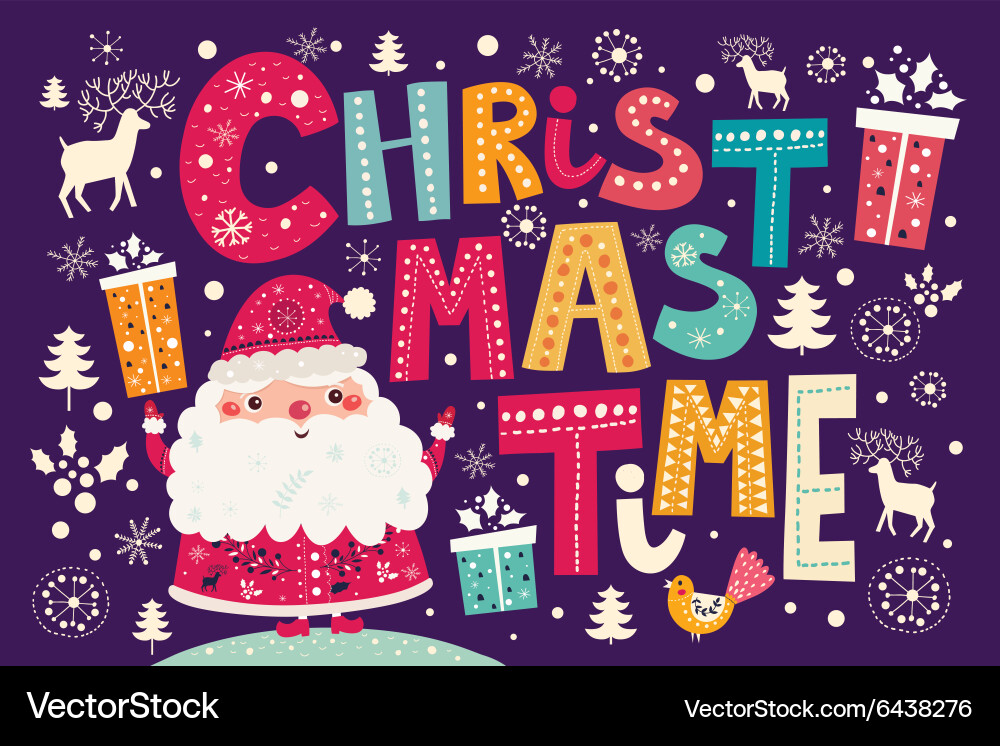 Santa christmas design Royalty Free Vector Image