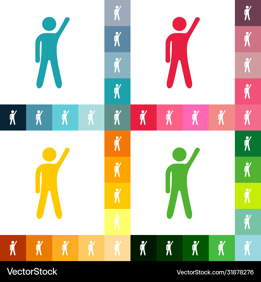 Stick figure human silhouette Royalty Free Vector Image