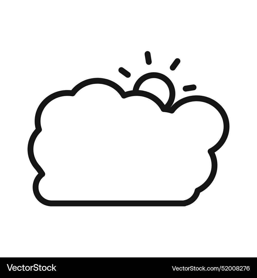 Sun and cloud weather icon perfect for forecast Vector Image