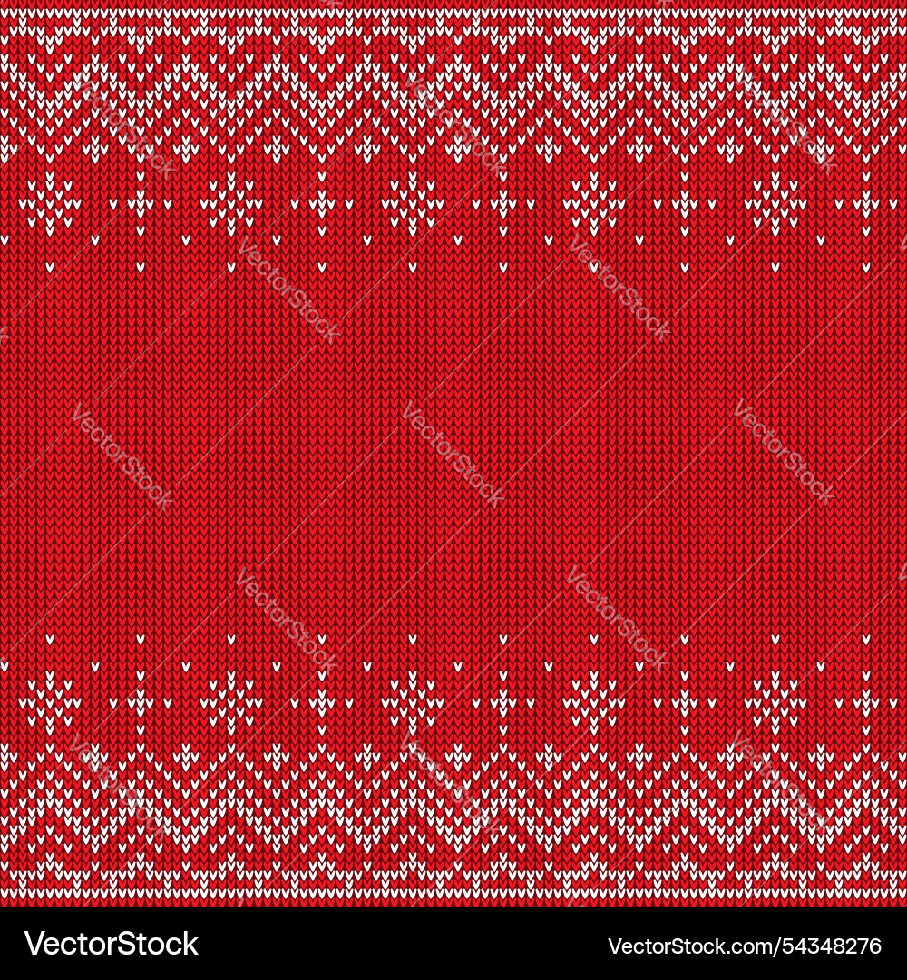 Winter snowflakes christmas knit sweater pattern Vector Image