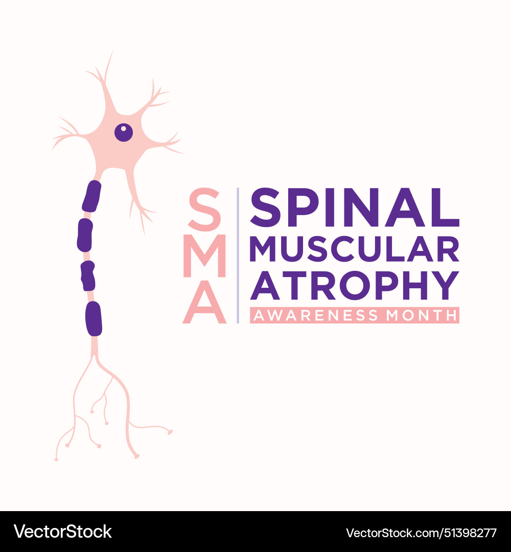 August marks spinal muscular atrophy sma Vector Image