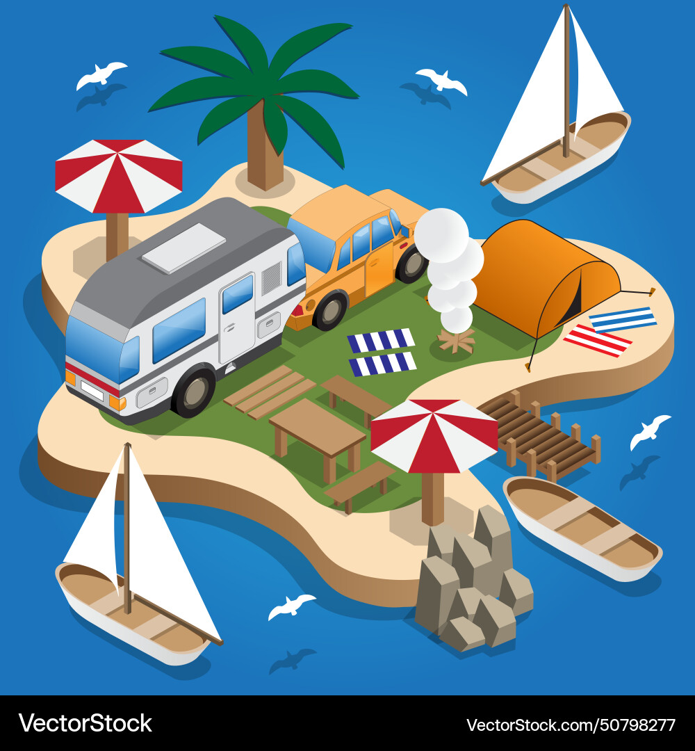 Camping Royalty Free Vector Image - VectorStock