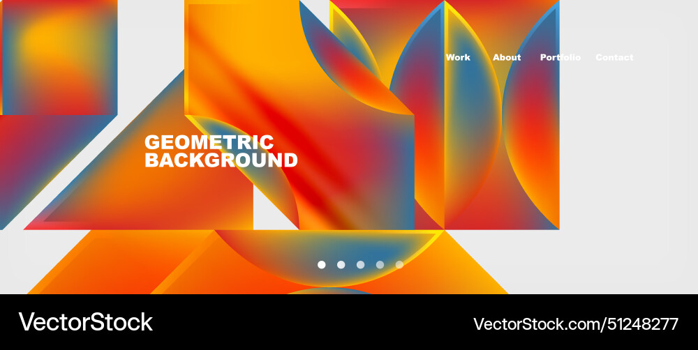 Colorful gradients with abstract geometric shapes Vector Image