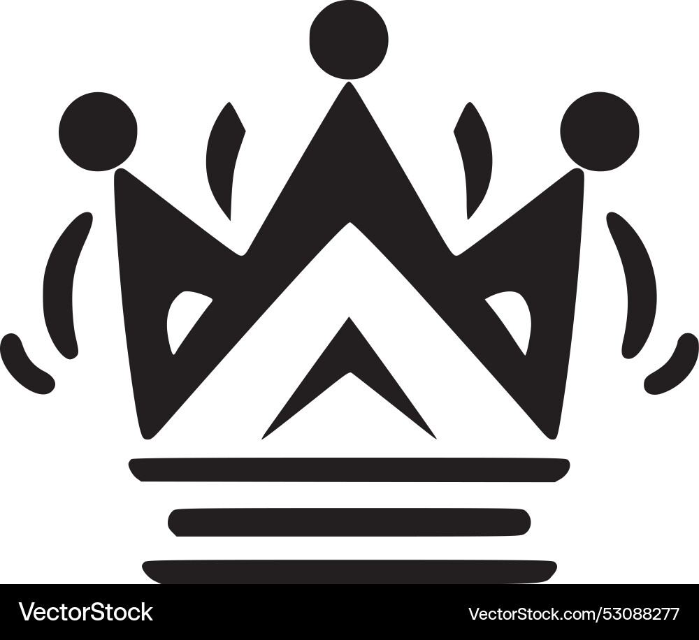 Crown - minimalist and simple silhouette Vector Image