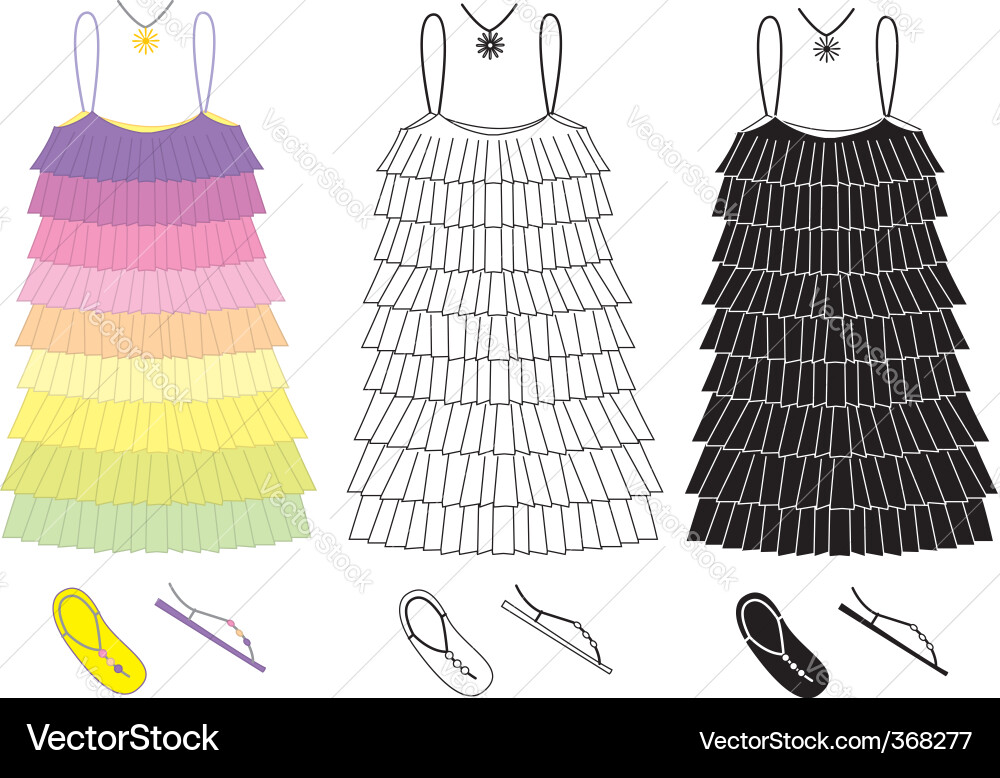 Party dress Royalty Free Vector Image - VectorStock