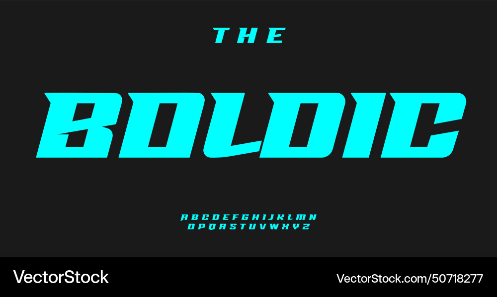 Racing dynamic alphabet bold italic letters high Vector Image