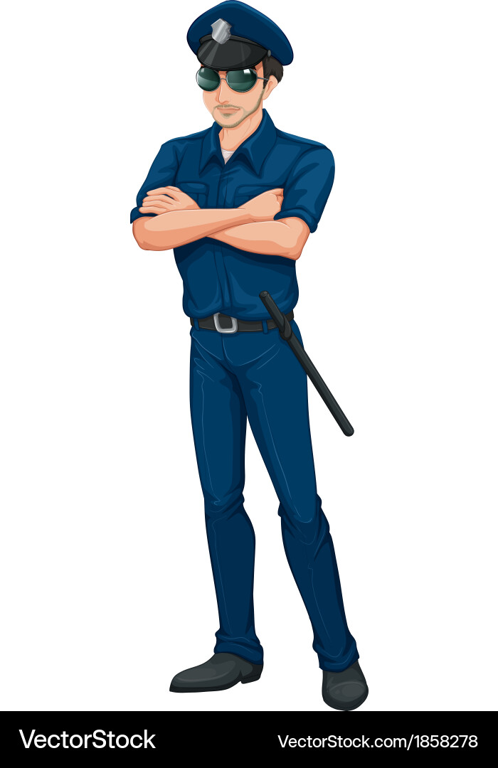 A policeman Royalty Free Vector Image - VectorStock