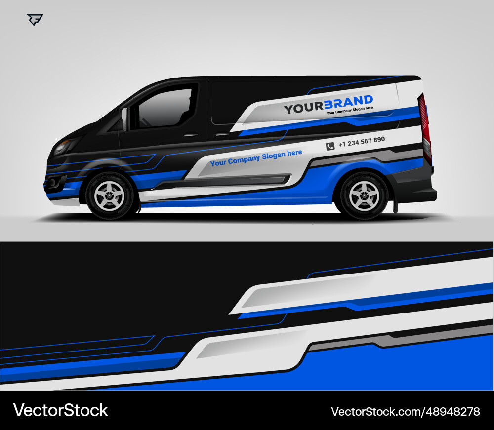 Abstract Van Wrap - Geometric Pattern Royalty Free Vector