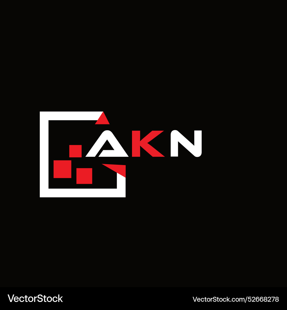 Akm creative minimalist letter logo unique Vector Image