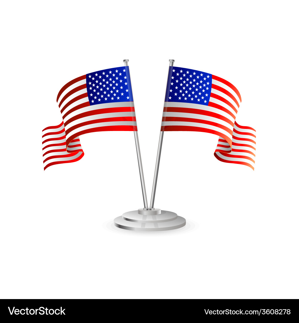 American table flag Royalty Free Vector Image - VectorStock