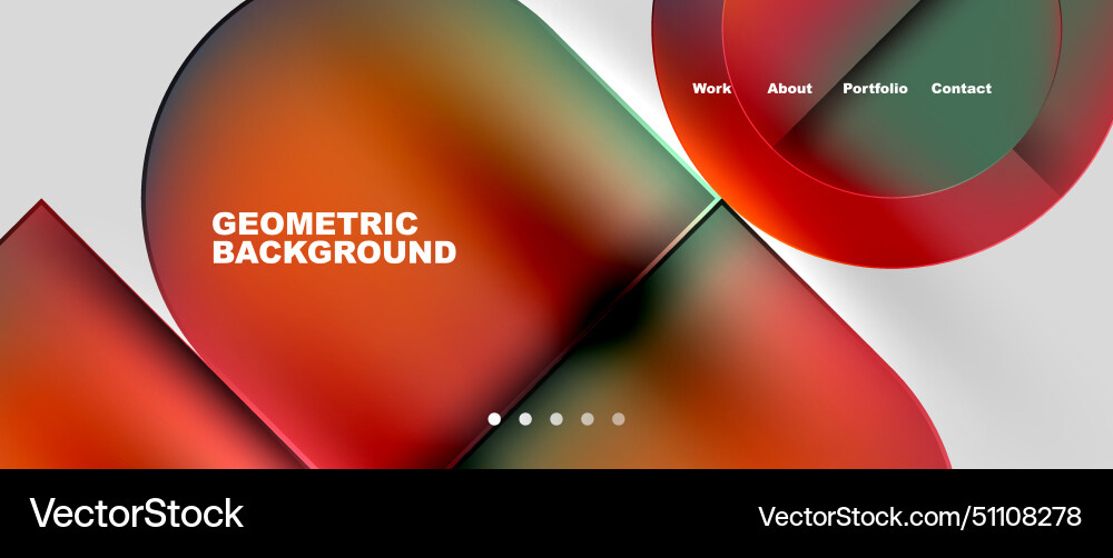 Colorful geometric pattern with red and green Vector Image