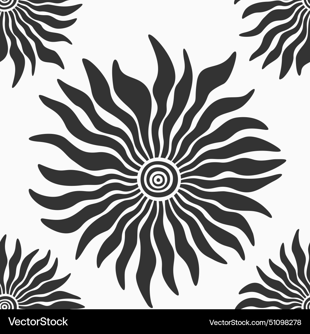 Flower seamless pattern flowers with petals Vector Image