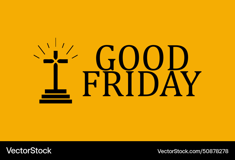 Good friday stylish text design Royalty Free Vector Image