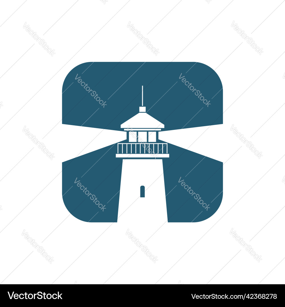 Lighthouse badge Royalty Free Vector Image - VectorStock