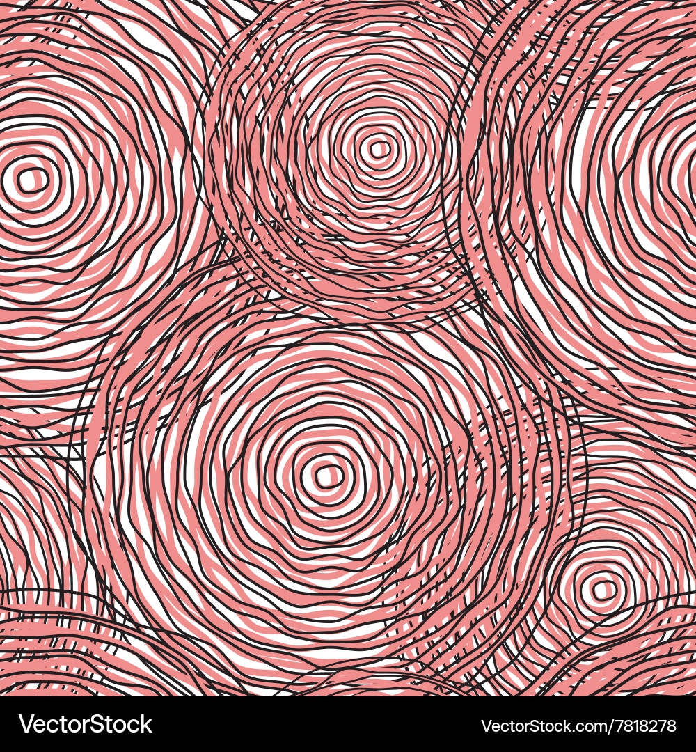 Pink circle abstract seamless pattern Royalty Free Vector