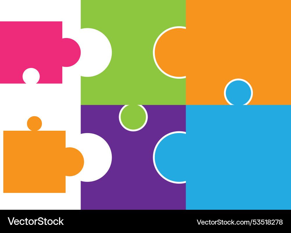 Puzzle logo Royalty Free Vector Image - VectorStock