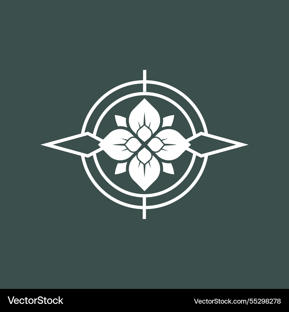 Symmetrical floral design Royalty Free Vector Image