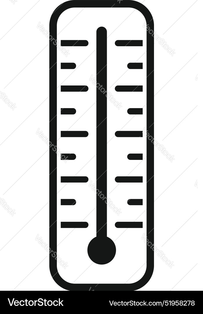 Thermometer showing increasing temperature icon Vector Image
