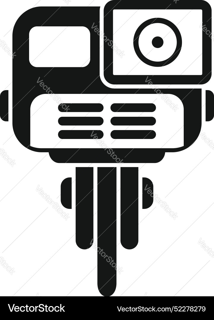 Action camera recording extreme sports using Vector Image