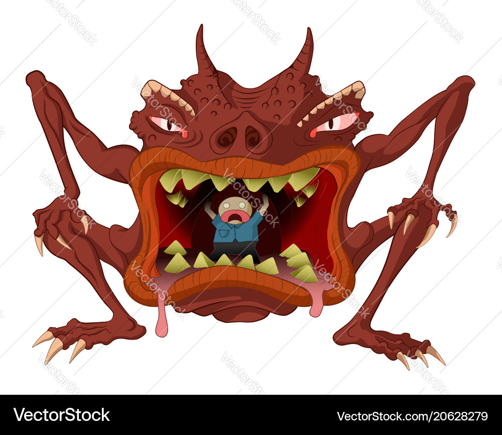 Cannibal monster Royalty Free Vector Image - VectorStock
