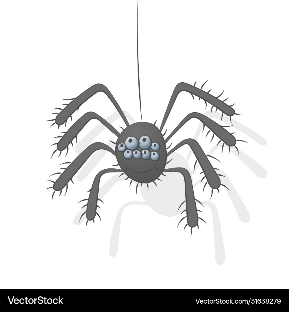 Cartoon funny spider Royalty Free Vector Image
