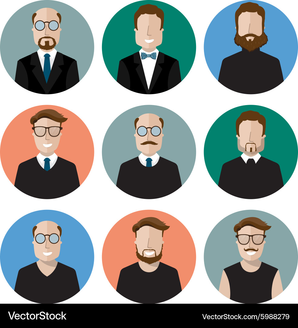 Character Icons Set Royalty Free Vector Image - VectorStock