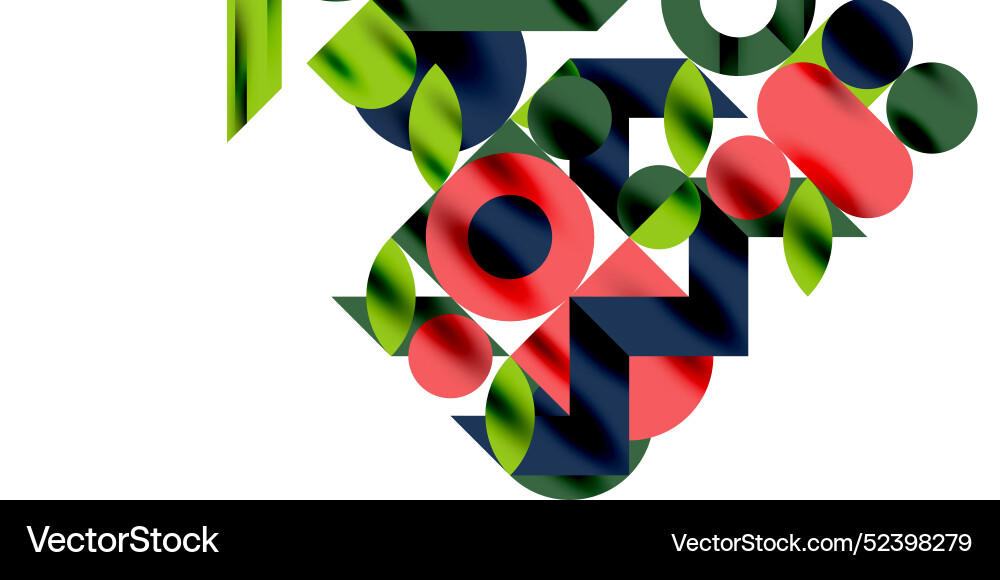 Colorful simple dynamic geometric forms circles Vector Image