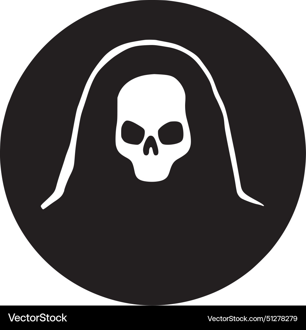 Death - black and white Royalty Free Vector Image