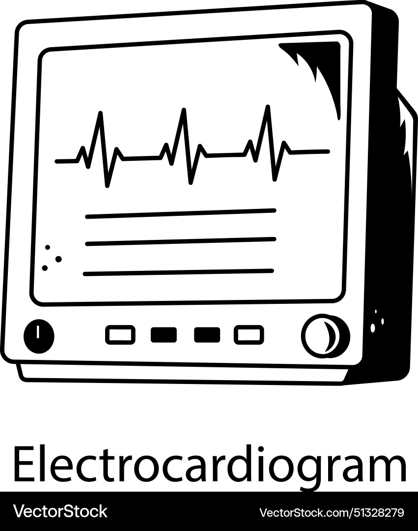 Electrocardiogram Royalty Free Vector Image - VectorStock