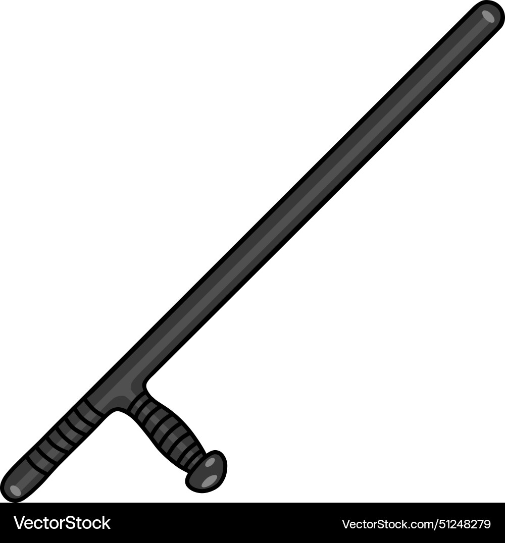 Police baton stick drawing Royalty Free Vector Image
