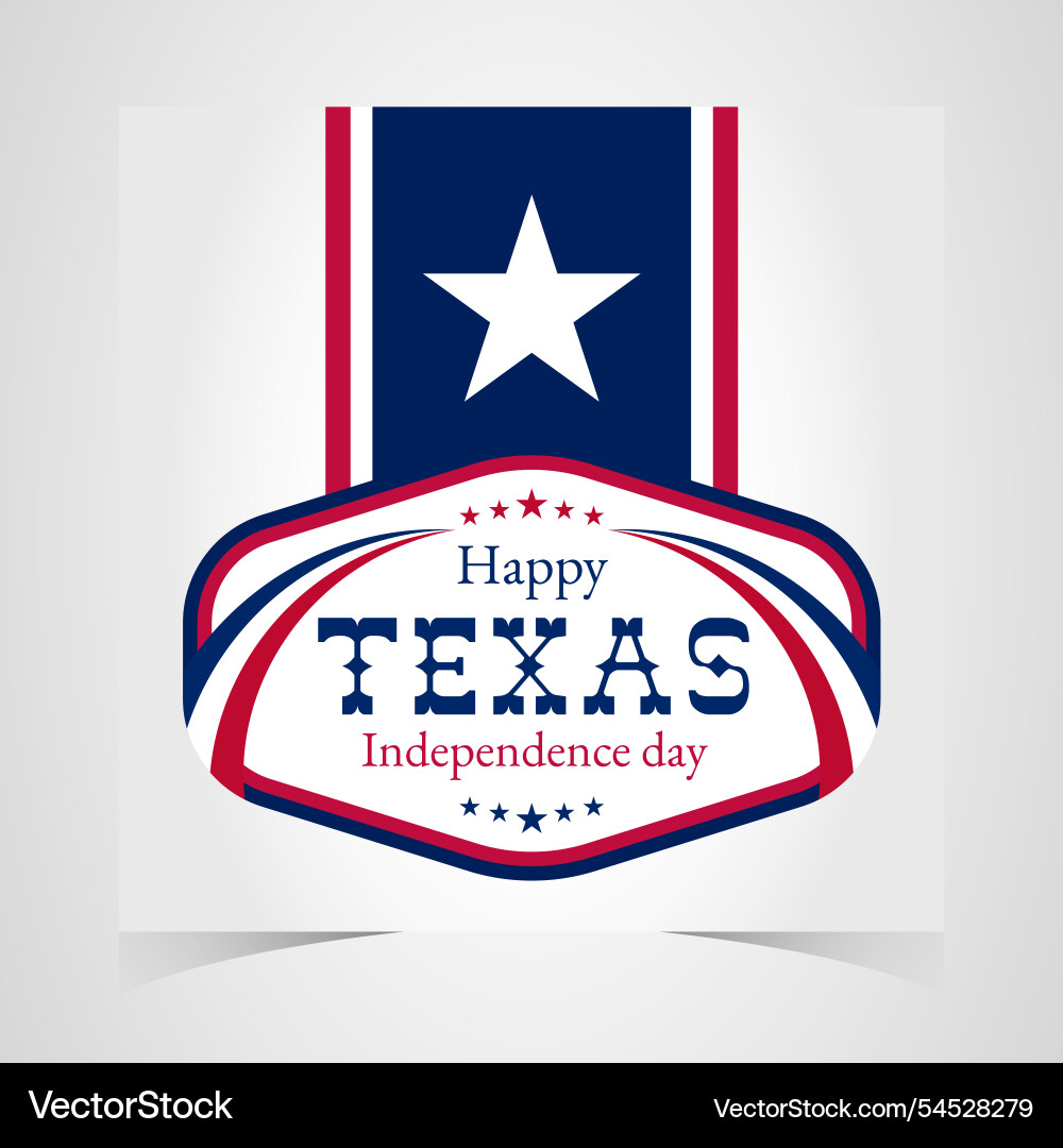 Texas independence day banner happy Royalty Free Vector